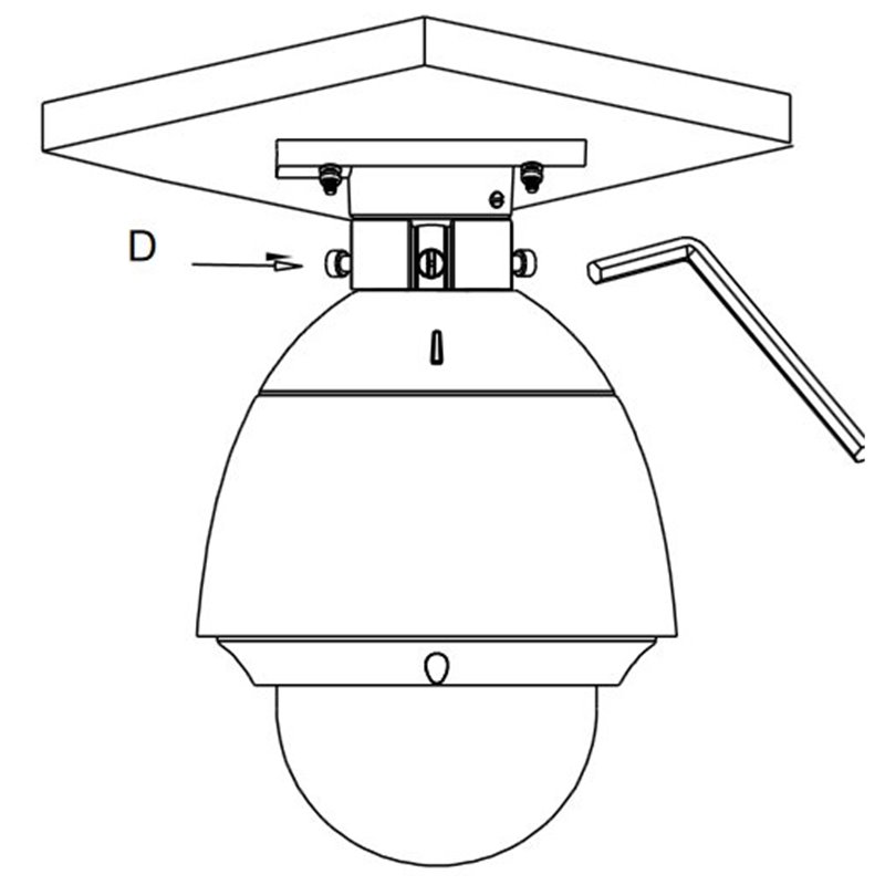 De DS-1663ZJ is een passende plafond montage voor speed dome PTZ camera's