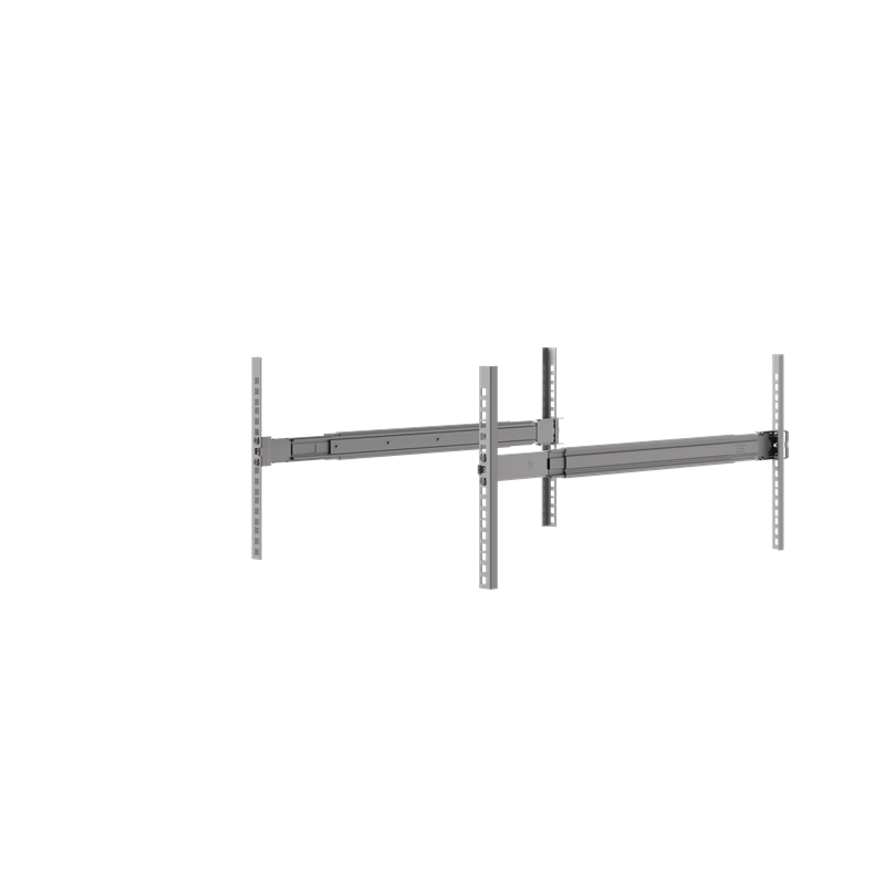 Adjustable slide rails for UniFi, smoothly slide into 4-leg rack.