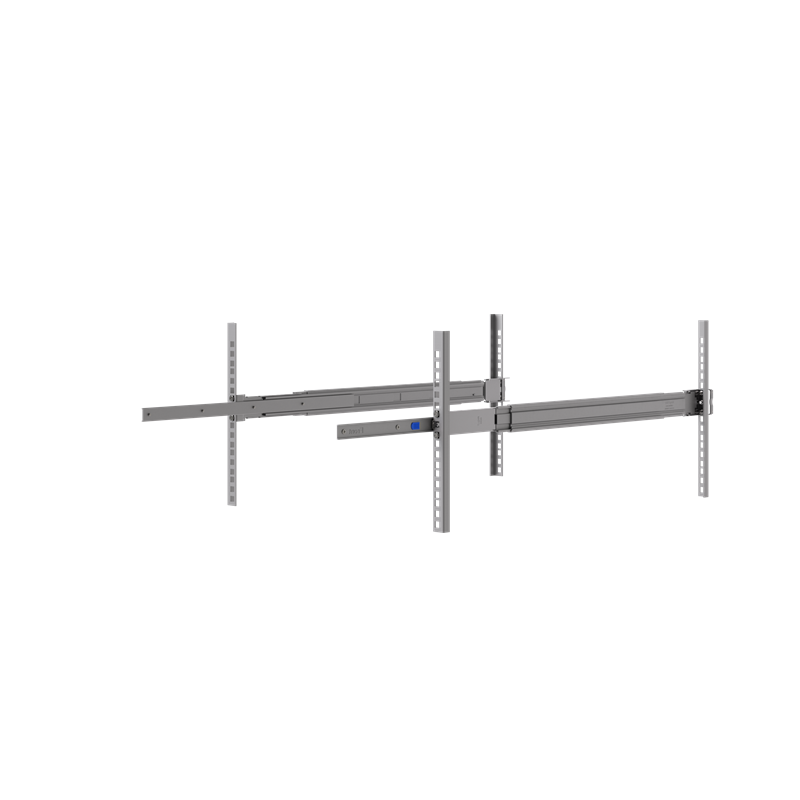 Adjustable slide rails for UniFi, smoothly slide into 4-leg rack.